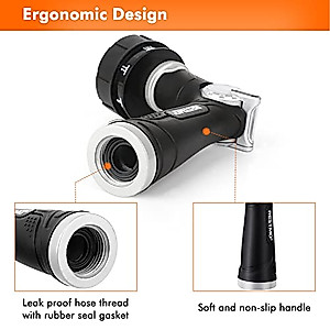 RESTMO Metal Hose Nozzle, Heavy Duty Garden Hose Nozzle Sprayer, Thumb Flow Control | High Pressure | 7 Spray Patterns, Ideal to Water Plants & Lawns, Wash Cars & Pets