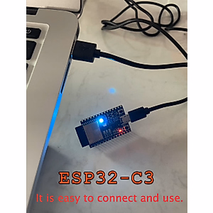 RCmall ESP32-C3-DevKitC-02 Development Board WiFi+BT+BLE 4MB SPI Flash Based on Espressif ESP32-C3-WROOM-02 Module (1 Piece)