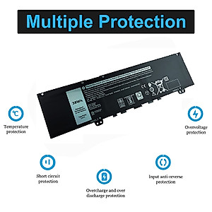 EBKK 38Wh F62G0 39DY5 Battery for Dell Inspiron 13 7000 7373 7370 7380 7386 2-in-1 5370 P83G P83G001 P83G002 P87G001 P83G002 P87G Vostro 13-5370-D1505G R1605S D1525S D1605S Series F62GO CHA01 RPJC3