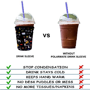 3Pack Friends TV Show Merchandise Coffee Cup Sleeve Friends Iced Coffee Sleeves Reusable Friends TV Show Gifts Neoprene Cup Sleeve for 16-32oz Cold Hot Beverages