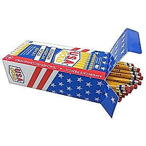 Cra-Z-Art U.S.A. Gold Pre-sharpened American Wood Cased #2 HB Yellow Pencils, 96 Pack