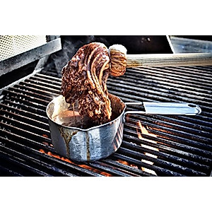 Rocky Mountain Goods Basting Barbecue Mop - Large - Long Handle to Keep Your Hand Away from The Heat - Large mop for Quicker basting - Solid Wood