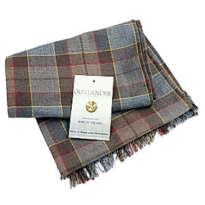 OUTLANDER JAMIE FRASER TARTAN PREMIUM WOOL SCARF - Woven in Scotland - Made in the U.S.A. - 9" x 58"