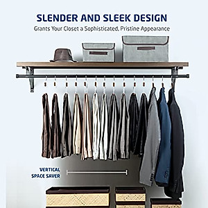 High-Grade Wooden Slack/Trouser Pants Hangers with Non Slip Bar Smooth Finish, Durable Wooden Hangers - Slim & Sleek Space Saving Closet Hangers, 360° Hook- Ideal for Pant (Vintage, 10)