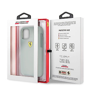Ferrari Phone Case for iPhone 11 Pro in Green on Track, Silicone Smooth & Anti-Scratch Protective Case with Easy Snap-on, Shock Absorption & Signature Logo
