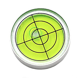 Preamer High Accuracy 30' /2mm D30mm/1.2" Alloy Metal Shell Rv Leveling Bubble Spirit level Small Bullseye Bubble Level for RV Tripod Ball Head