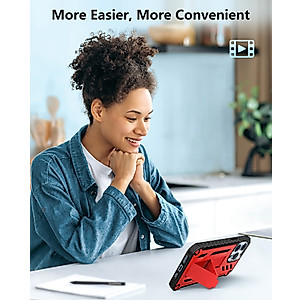 WTYOO for iPhone 13 Pro Max Case: with Built-in Kickstand & Screen Protector | Full-Body Dual Layer Rugged Belt Clip Holster, Durable Heavy Duty Military Shockproof Protective Phone Cover-Black