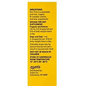 Pet-Tinic Pediatric Drops for Dogs, Cats, Puppies and Kittens, 1 oz. (30 ml) by Unknown
