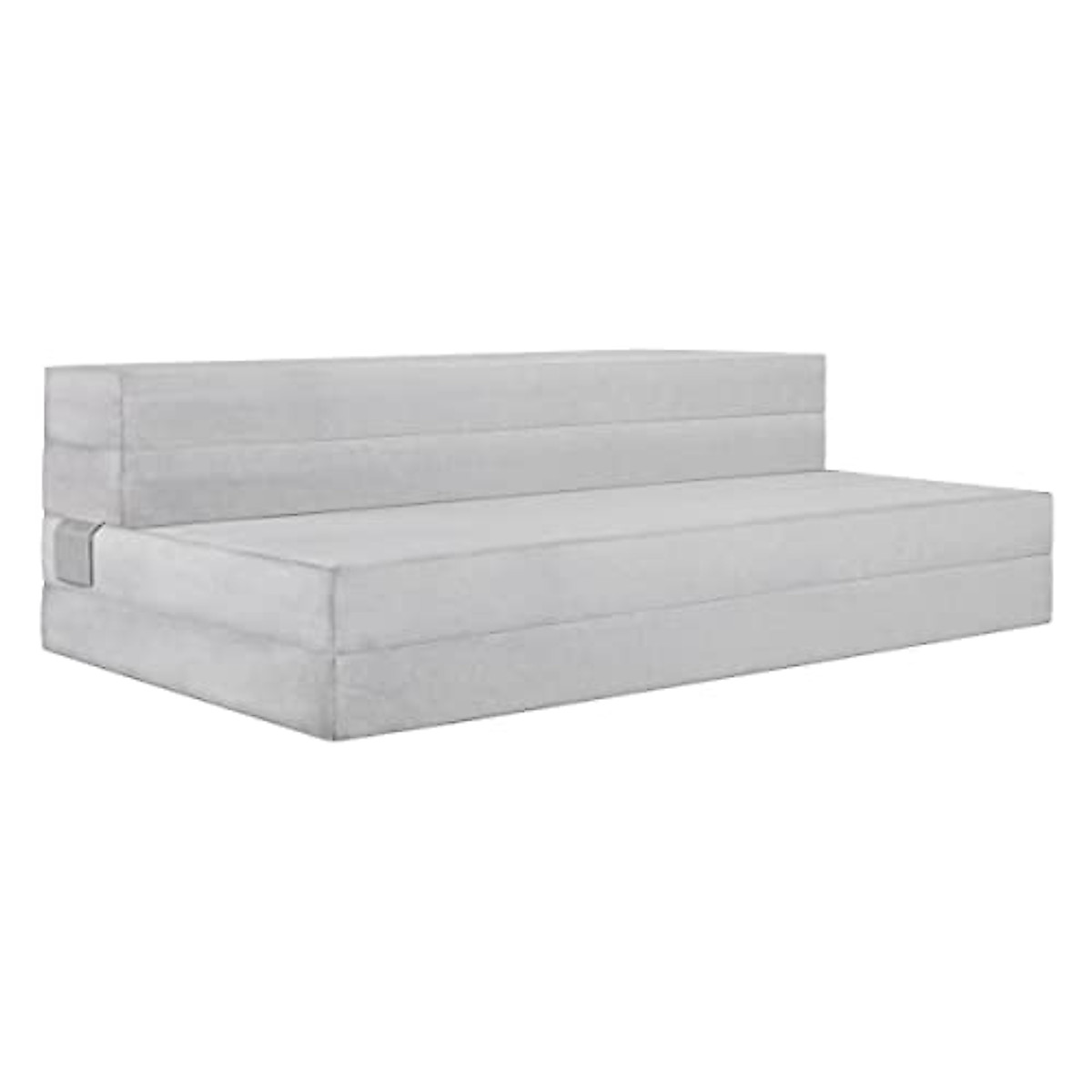 Heyward 4.5” Trifold Sofa + Mattress | Queen Size | Portable CertiPUR-US Certified Firm Foam Mattress Folds Into Couch | Washable Panne Velvet Material w/Non-Slip Base | 78”L x 58”W x 4.5”H