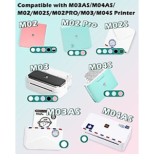 Phomemo White Adhesive Thermal Sticker Paper 50mm, Compatible With Phomemo T02/M02/M02S/M02 PRO/M04S/M04AS Mini Thermal Printer, Black Text, 3 Rolls, Suitable For Notes, List, Sticker