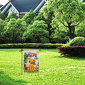 Welcome Dogs Garden Flag Double Sided, Welcome to Dog House Yard Outdoor Small Decor Home Outside Decoration 12" x 18"