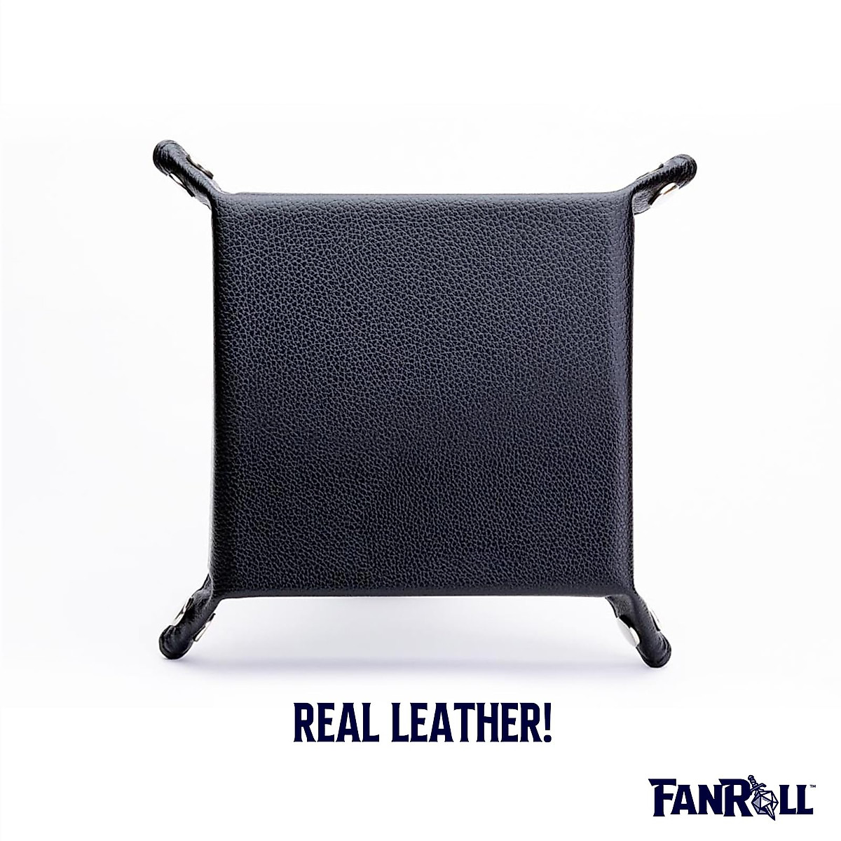 Metallic Dice Games FanRoll Fold Up Velvet Dice Tray w/PU Leather Backing: Green, Role Playing Game Dice Accessories for Dungeons and Dragons