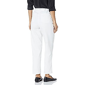 Ruby Rd. Women's Petite Classic 5-Pocket Fly Front Denim Jean, White, 4