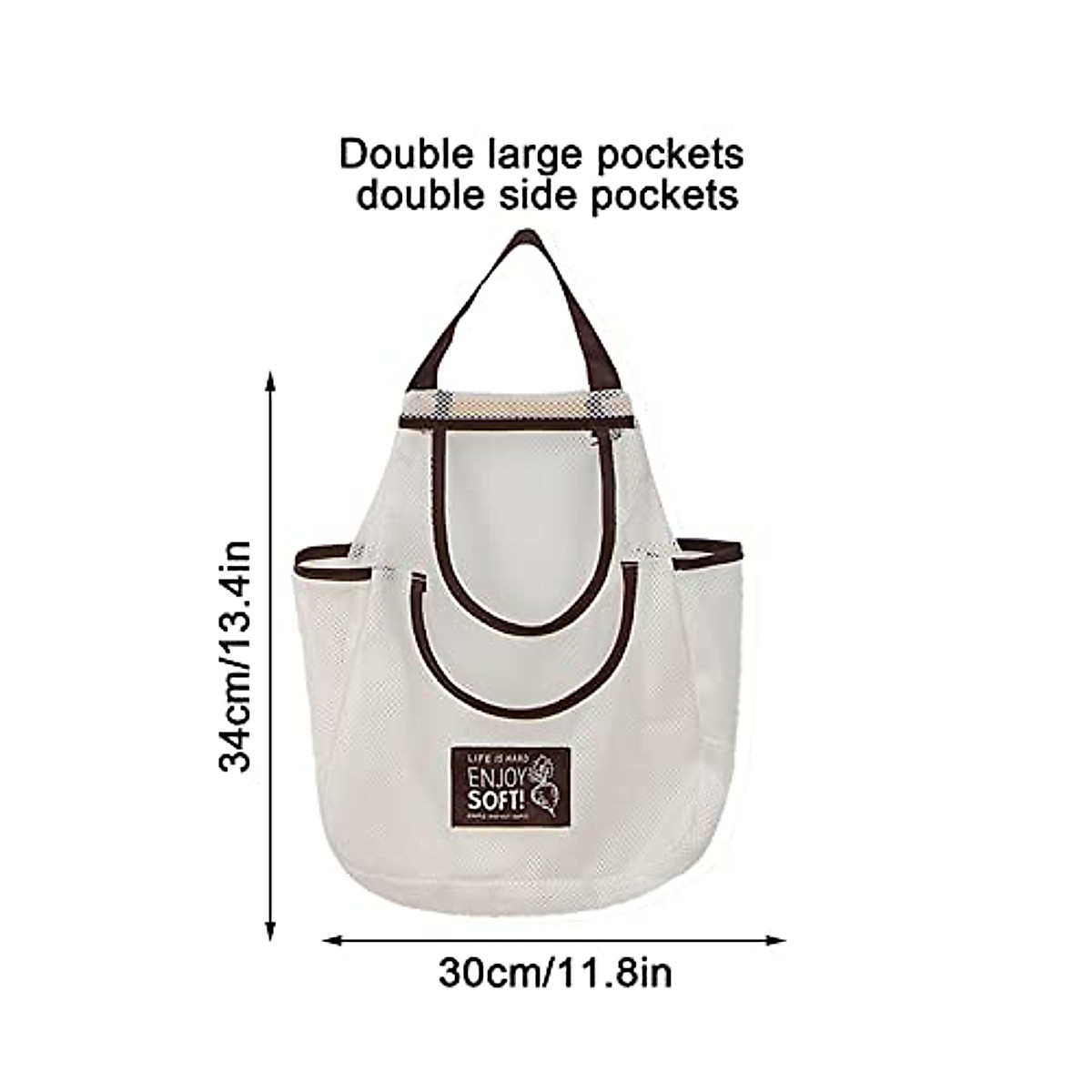 ACQTULOU 5 Pcs Reusable Hanging Storage Mesh Bags Durable & Strong Fruit and Vegetable Mesh Bags/Pulling resistance Storage Tote Bags for Garlics, Potatoes, Onions