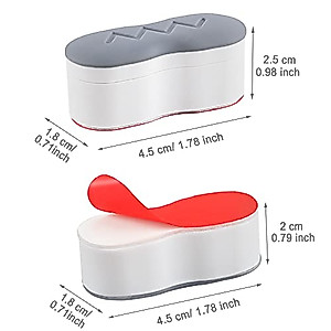 Bidet Toilet Seat Bumpers, Universal Toilet Seat Buffer,Toilet Lid Rubber Bumpers with 2 Heights adjustment,Bidet Bumpers with Strong Self Adhesive(Grey & Clear, 5 for Toilet Lid, 2 for Toilet Tank)