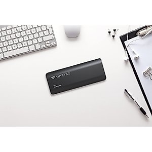 Timetec 2TB Portable External SSD USB3.2 Gen2 Type C Up to 550MB/s Ultra-Light Aluminum Mini External Solid State Drive with USB C to A Cable/USB A to C Adapter for Desktops/Laptop/Mac/Mobile - Black