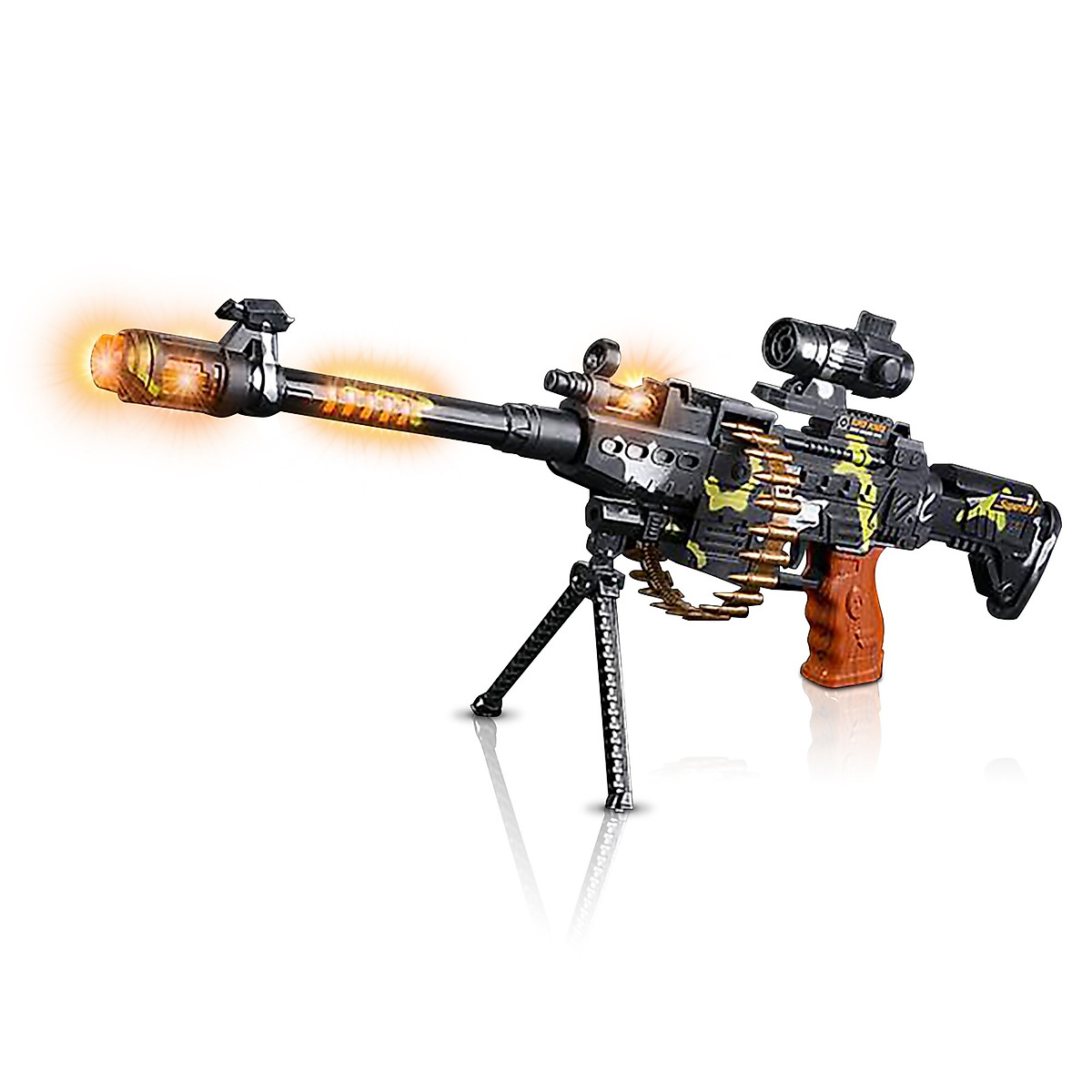 ArtCreativity Toy Gun with Scope, Stand and Realistic Sound Effects - Military Toy for Boys Aged 8-12