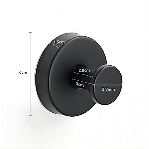 Xanadian Suction Cup Hooks for Shower, Bathroom, Kitchen, Glass Doors, Mirrors, Tiles - Loofah, Towel, Coat, Bathrobe Hooks to Hang up to 15 lbs - Waterproof, Dark, Matt Black (4 Pack)