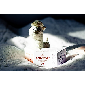 Relaxcation Unscented Baby Soap Bar - 4 Simple Ingredients - ORGANIC Coconut Oil, Olive Oil, Castor Oil and Moisturizing Cocoa Butter - All Natural Cold Process Soap Bar For Newborn, Baby, Kids