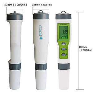 AEROSPRING 3-in-1 Waterproof Multifunction Digital Meter, Measures Electrical Conductivity (EC), pH and Temperature Functions Specially Designed for Hydroponic Systems