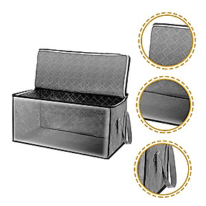 STOBAZA Box Multi-function Coats Reinforced Bag Foldable Containers Bins Oxford Sturdy Blankets Sweaters T- Holder Practical Container Stackable Wardrobe Frame Handle Window Blanket Clo
