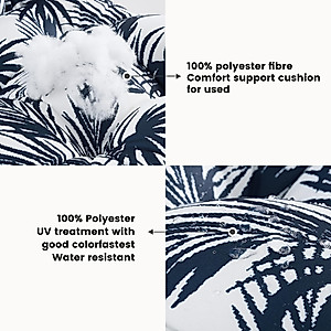 ARTPLAN Outdoor Loveseat Cushions,5 Piece Wicker Chair Cushions Set,Tufted Cushons for Wicker Bench Patio Furniture,Floral