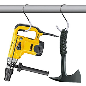 echinff 10 Pack Heavy Duty S Shaped Hooks,Premium Steel Hanging Hooks for Kitchen,Bathroom,Garden,Steel S Hooks with Black Cover for Hanging Pans Pots Plants Bags Towels Clothes Pants Tie