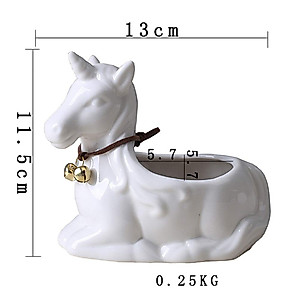 1pc Mini Succulent Pot indoor planters animal flower pot Flower planting Pot decorative pot planter unicorn Planter flower pot table decoration garden planters white cactus Cartoon