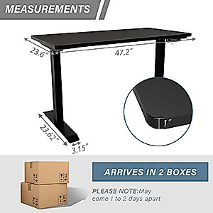 Electric Standing Desk, Dual Motor Standing Desk Adjustable Height, Ergonomic Sit Stand up Desk, Adjustable Desks for Home Office, Sit to Stand Desk, Table Raises up and Down with Memory Controller