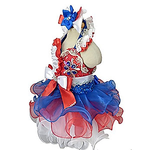 Jenniferwu G272K Infant Toddler Baby Newborn Little Girl's Pageant Party Birthday Dress Blue (as1, Age, 12_Months)