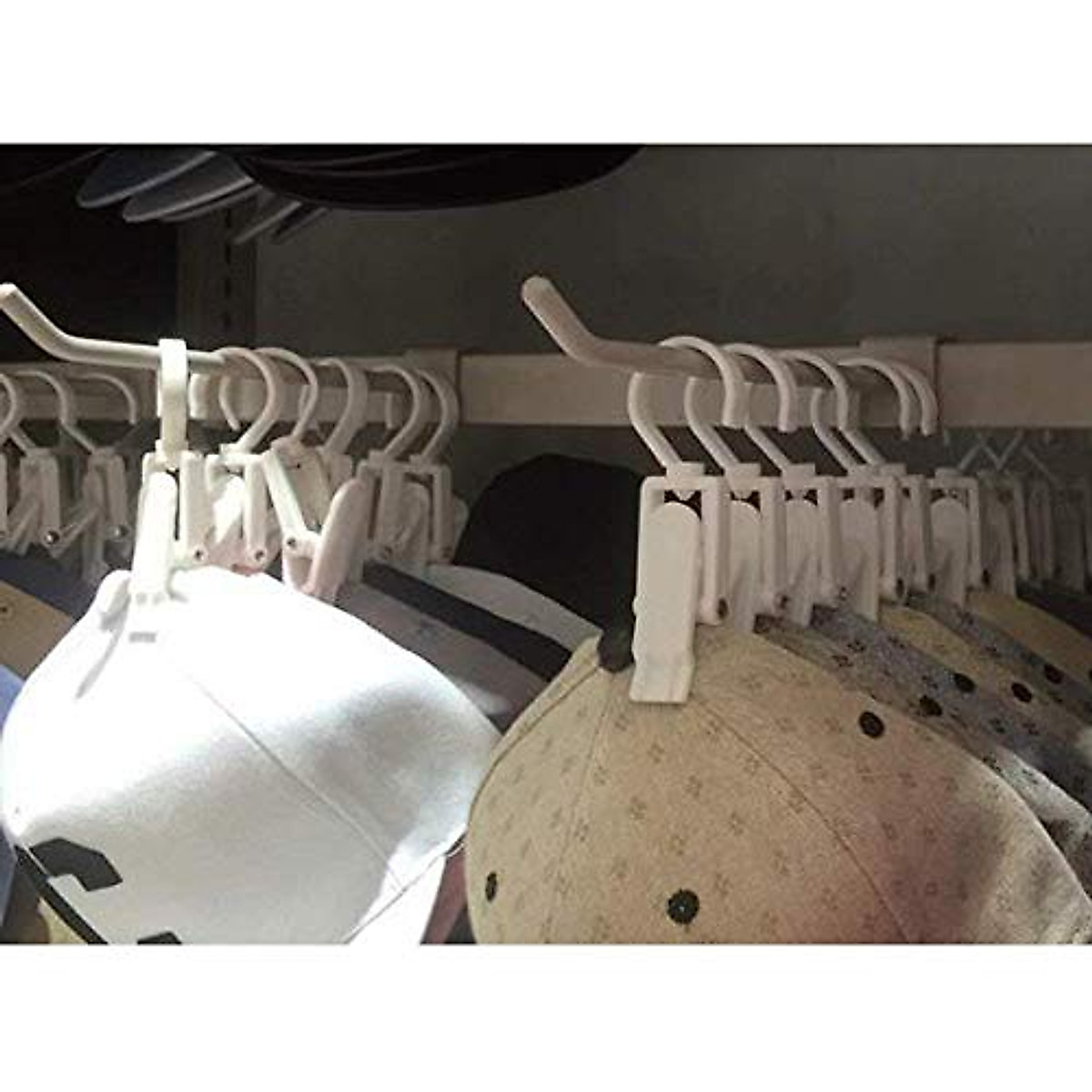 24pcs White Plastic Portable Strong Swivel Hook Multi-Functional Clips Laundry Hooks Clothes Pins Hanging Curtain Clips Beach Towel Clips from Blowing Away