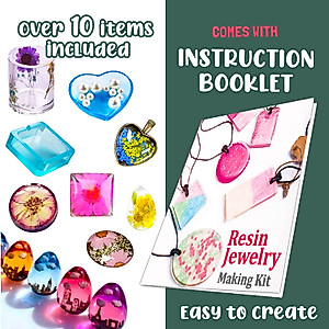 Goody King Resin Jewelry Making Starter Kit - Resin Kits for Beginners with Molds and Resin Jewelry Making Supplies - Silicone Casting Mold, Tools Set Clear Epoxy Resin for DIY Jewelry