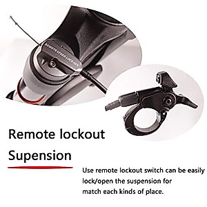 LvTu Magnesium Alloy Front Forks 26/27.5/29 inch, Air Pressure Suspension Fork Travel 120mm Accessories (Color : Green- Remote Lockout, Size : 29 inches)