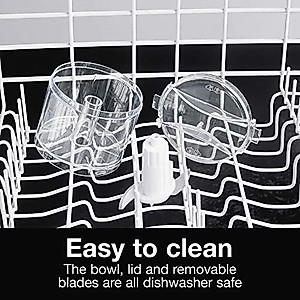 Proctor Silex Durable Electric Vegetable Chopper & Mini Food Processor for Chopping, Puree & Emulsify, 1.5 Cup, White