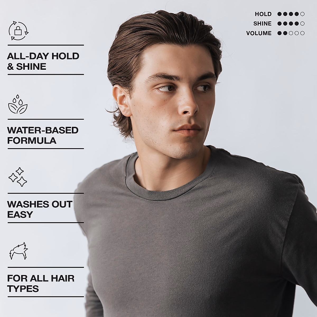 CRVFT Gel Pomade 4oz | High Shine/Medium Hold | Water Based/Water Soluble | Ideal For Short/Medium Thin/Thick Hair | For A Clean Cut Look | Men’s Styling Product [Clear], Stylist Approved [Scented]