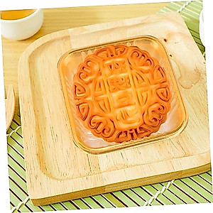 YARNOW 100 Sets Moon Cake Packaging Bag Plastic Bread Box Cookie Container Clear Tray Hot Seal Cookie Bag Tray Mini Cake Dome Clear Plastic Cupcake Boxes Egg-yolk Puff Box Packing Box Set