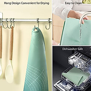 Silicone Baking Mat Extra Large Non-stick Baking Mat With High Edge, Food Grade Silicone Dough Rolling Mat For Making Cookies, Macarons, Multipurpose Mat, Countertop Mat, Placemat (16"X24")