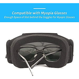 DPLUS Motorcycle Goggles, Ski Goggles, Dirt Bike ATV Goggles Anti-UV Adjustable Riding Offroad Protective Combat Tactical Military Goggles for Men Women Kids Youth Adult (Yellow)