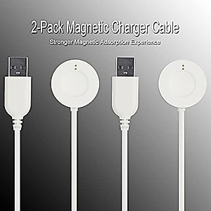 2PACK Charger Dock Compatible with Fossil Julianna,Gen 4 Explorist HR/Gen 5 Garrett Hr/Carlyle/Venture HR/Sport,Emporio Armani,Skagen falster 2,Misfit Vapor 2,Diesel Guard 2.5, Smart Watch