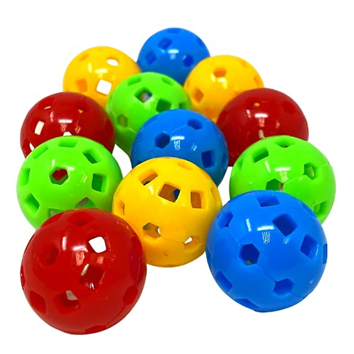 1492 PK.12 Mini Hard Plastic Balls Bird Toy Parrot Parts Craft Foot Play Kids