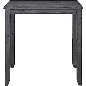 New Classic Furniture Heston Storage Counter Table Set with Two Chairs, 36-Inch, Gray