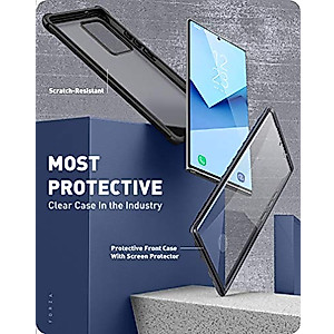 Clayco Forza Series Case for Samsung Galaxy Note 20 Ultra, Built-in Screen Protector Compatible with Fingerprint ID, Full-Body Rugged Cover, 6.9 inch, 2020 Release (Black)