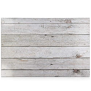 Navaris Magnetic Dry Erase Board - 16 x 24 inches Decorative White Board for Wall with Design, Includes 5 Magnets and Marker - Wooden Planks