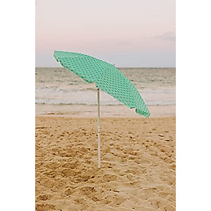 ONIVA Outdoor Canopy Sunshade Beach Umbrella 5.5', Small Patio Umbrella, Beach Chair Umbrella, (Mermaid Teal)