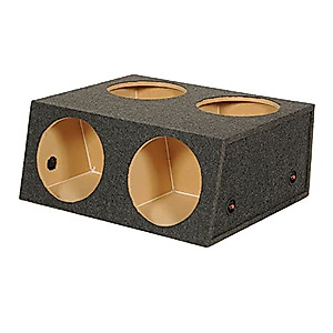 Qpower Quad 4 Hole 12 Inch Sealed Divided Speaker Box Subwoofer Enclosure