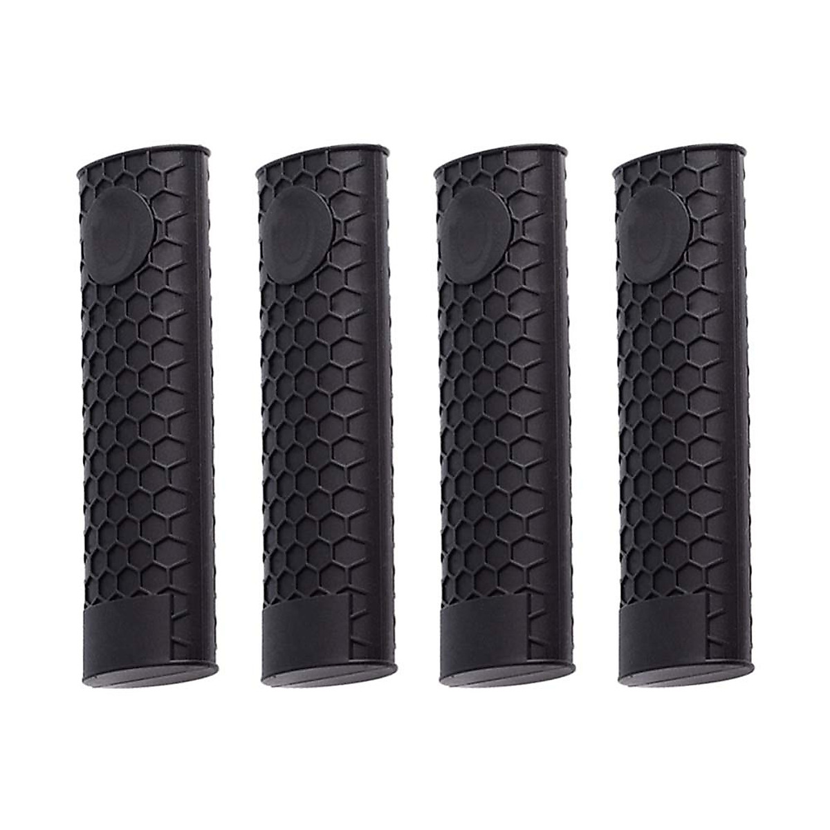 DOITOOL 4Pcs Silicone Hot Handle Holder Sleeve Heat Resistant Cover Rubber Pot Handle Sleeve for Frying Pans Griddles Sleeve (Black)