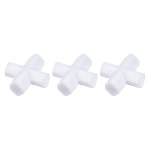 YOKIVE 3 Pcs Magnetic Stir Bar, PTFE Coated Cross Type Stirrer | Great for Lab Liquid Solution Stirring Mixing Spinning(White, 1-Inch)