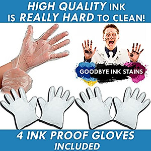 QUALITAT Epson 664 Ink Refill Bottles | All 4 Colors + 4 Gloves + Ink Storage Box | Epson 664 for L365 Ink, ET-2550, ET-2650, ET-2600, ET-2500 (Black, Cyan, Magenta, Yellow) | Tinta 664