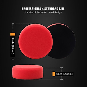 3 Inch Polishing Pad, SPTA 8Pcs Car Wax Applicator Pads with Handle and Towel, Hand Polishing Foam Buffing Pads & Microfiber Pad Kit, Detailing Buffing Pads for Car Polishing Waxing Buffing Glaze