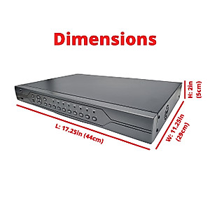 Evertech 32 Channel H.265 Security DVR with 16TB Hard Drive 16x Audio Input Surveillance Recorder Supports 1080p AHD TVI CVI and Analog (960H) Cameras, Easy Remote Access